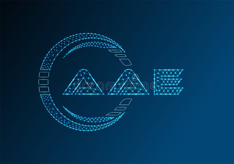 AAE Low Poly Letter Logo Vector Design. Stock Illustration ...