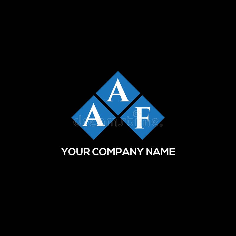 AAF Letter Logo Design on BLACK Background. AAF Creative Initials ...