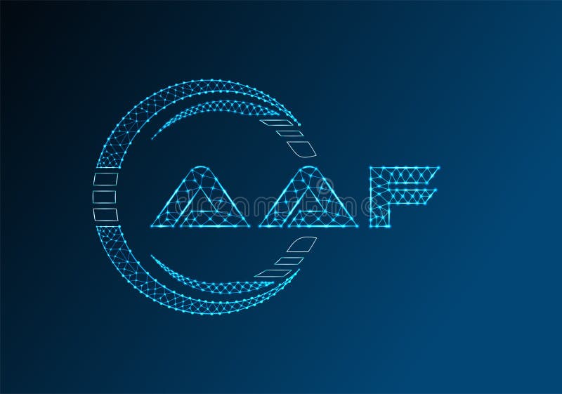 AAF Low Poly Letter Logo Vector Design. Stock Illustration ...