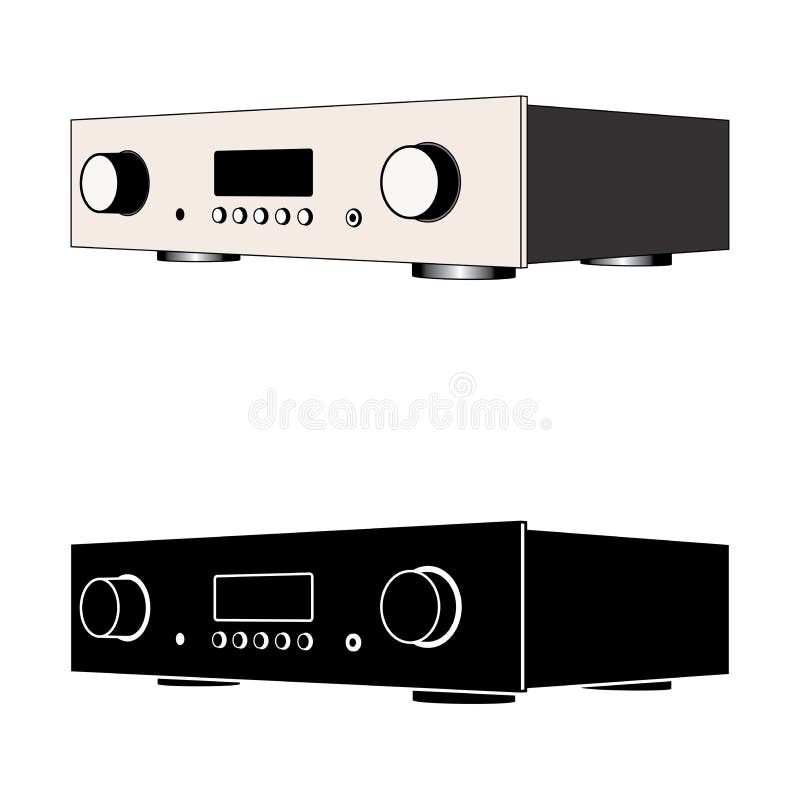 Audio Integrated Power Amplifier and Graphic Equalizer 3d Illus Stock ...