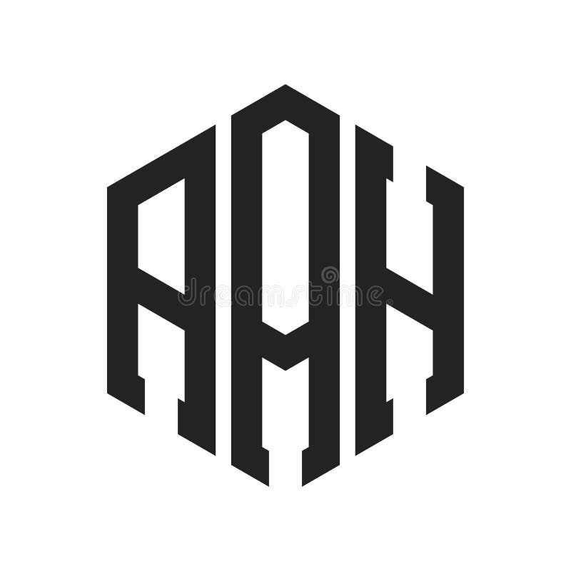 AAH Logo Design. Initial Letter AAH Monogram Logo Using Hexagon Shape ...
