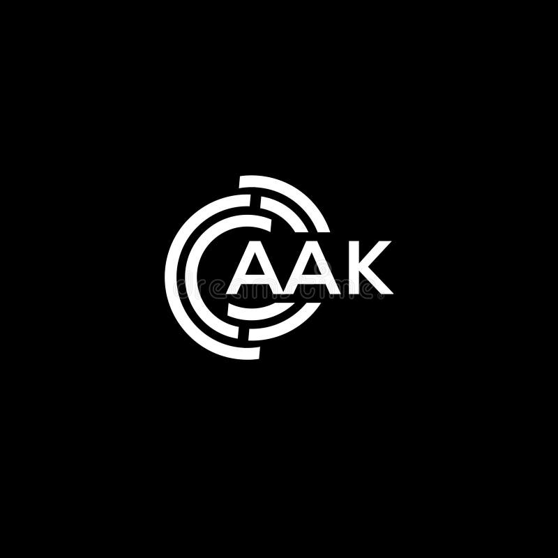 AAK Letter Logo Design on Black Background. AAK Creative Initials ...