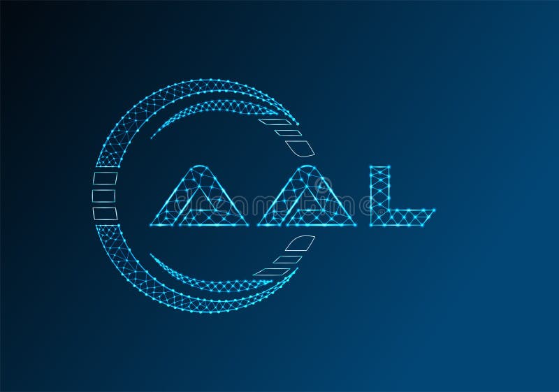 AAL Low Poly Letter Logo Vector Design. Stock Illustration ...