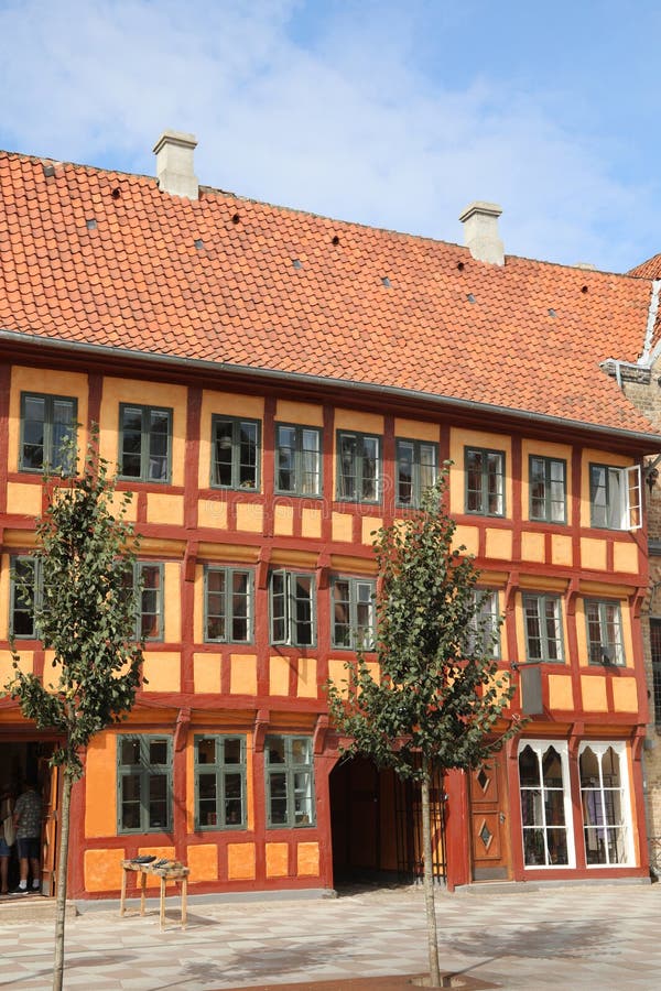 Aalborg, a, Denmark - August 27, 2024: Exterior View of Building Timber ...