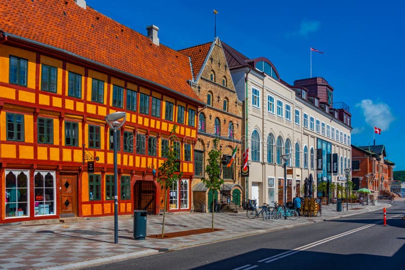 Aalborg, Denmark, June 15, 2022: View of a Commercial Street in ...
