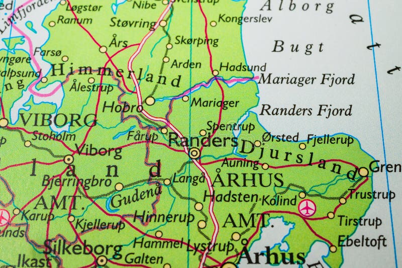 Aalborg and Northern Jutland Map.. Stock Image - Image of tourism ...