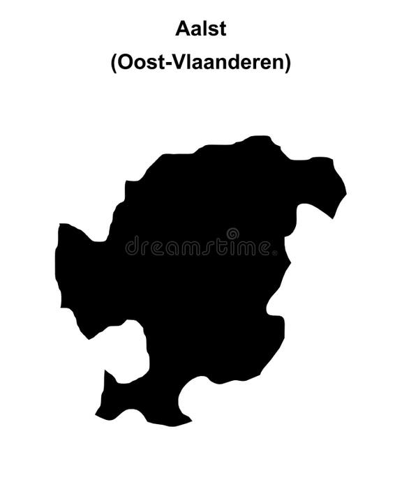 Aalst outline map stock illustration. Illustration of design - 371629639