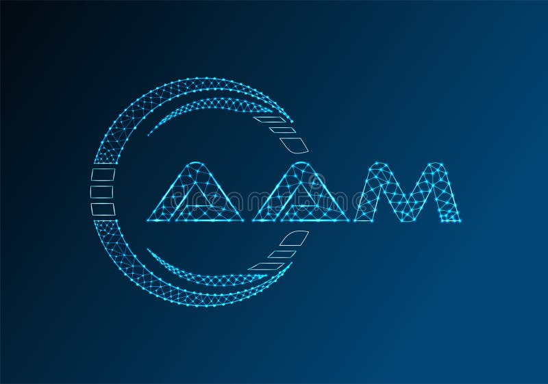 AAM Low Poly Letter Logo Vector Design. Stock Illustration ...