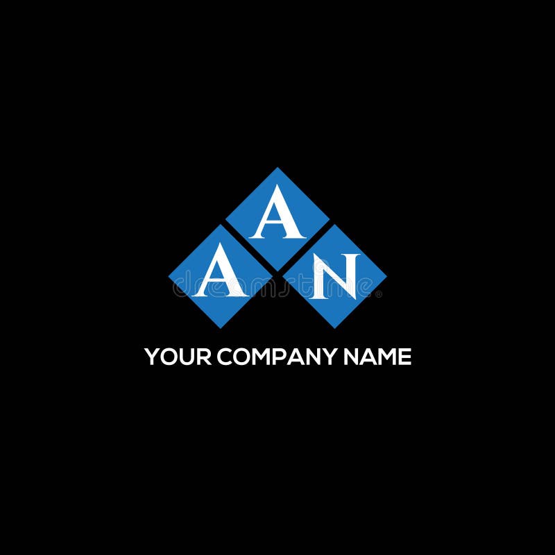 AAN Letter Logo Design on BLACK Background. AAN Creative Initials ...