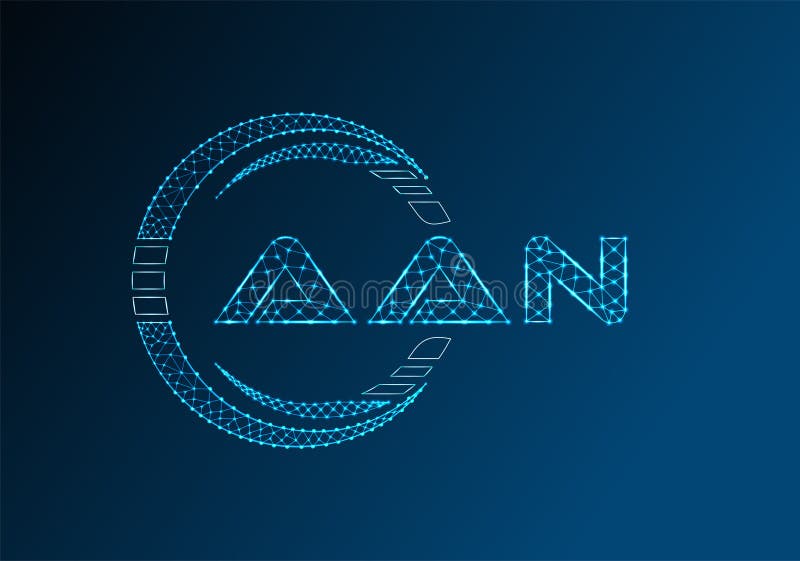 AAN Low Poly Letter Logo Vector Design. Stock Illustration ...