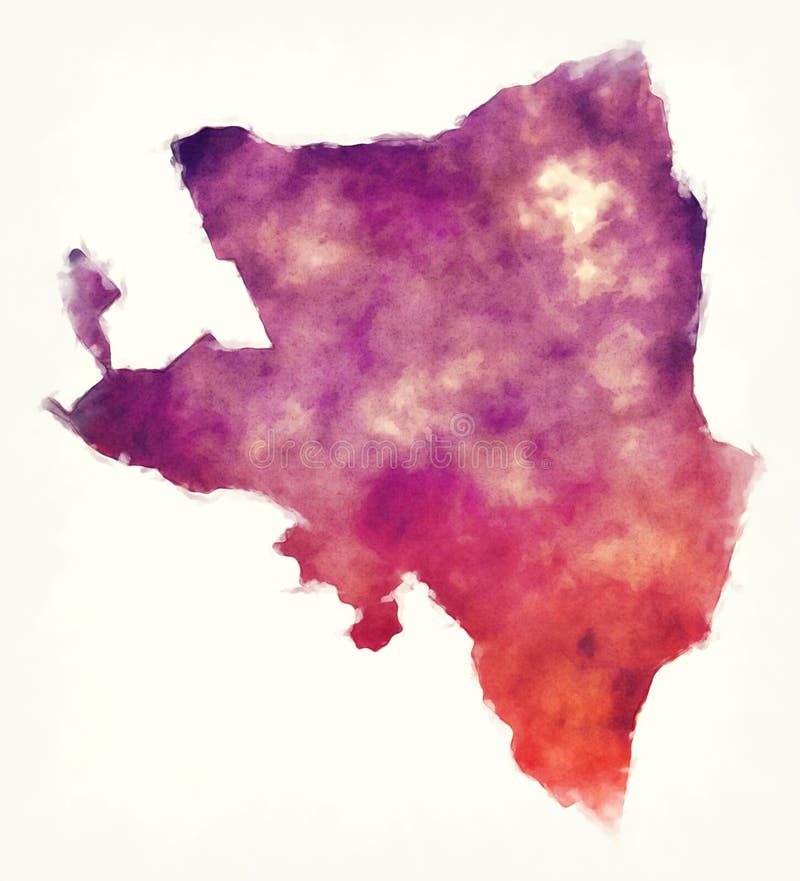 Aana District Watercolor Map of Samoa Stock Illustration - Illustration ...