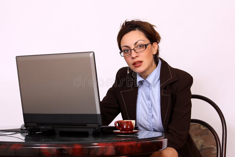 Aantrekkelijke Secretaresse Stock Foto - Image of secretaresse, vreugde ...