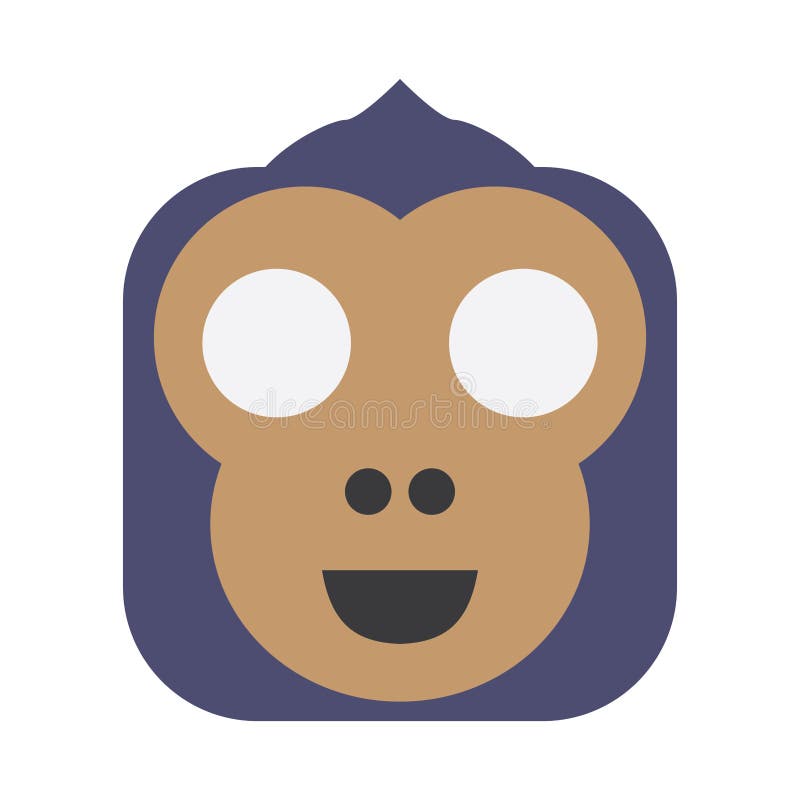 Aap Emoticon, Pictogram, Embleem, Symbool Vector Illustratie ...