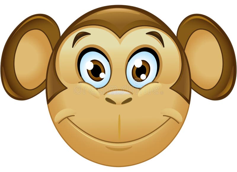 Aap emoticon vector illustratie. Illustration of helder - 55493175