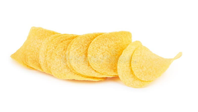 Aardappelchips geïsoleerd stock foto. Image of keuken - 264698882