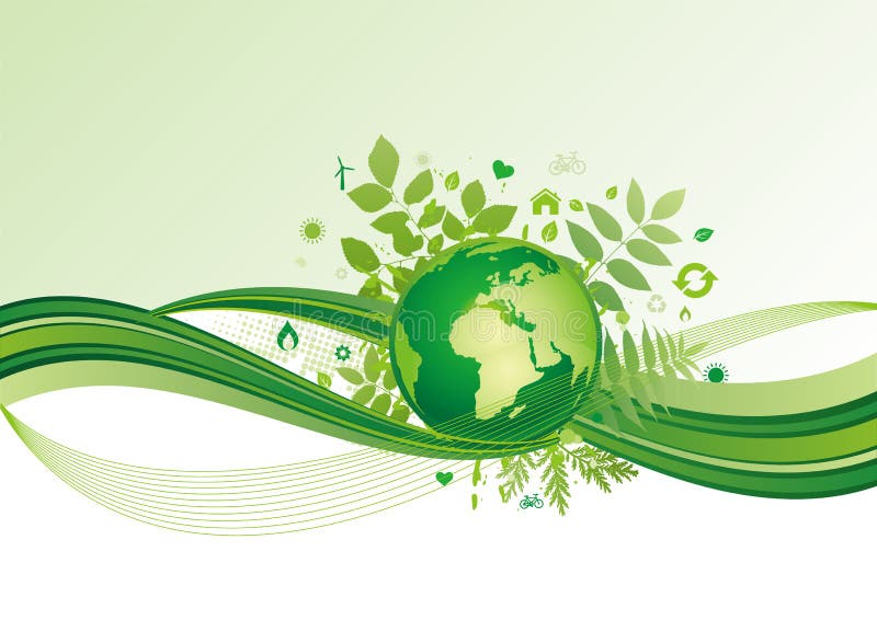 Schone milieu en aarde vector illustratie. Illustration of heuvels ...