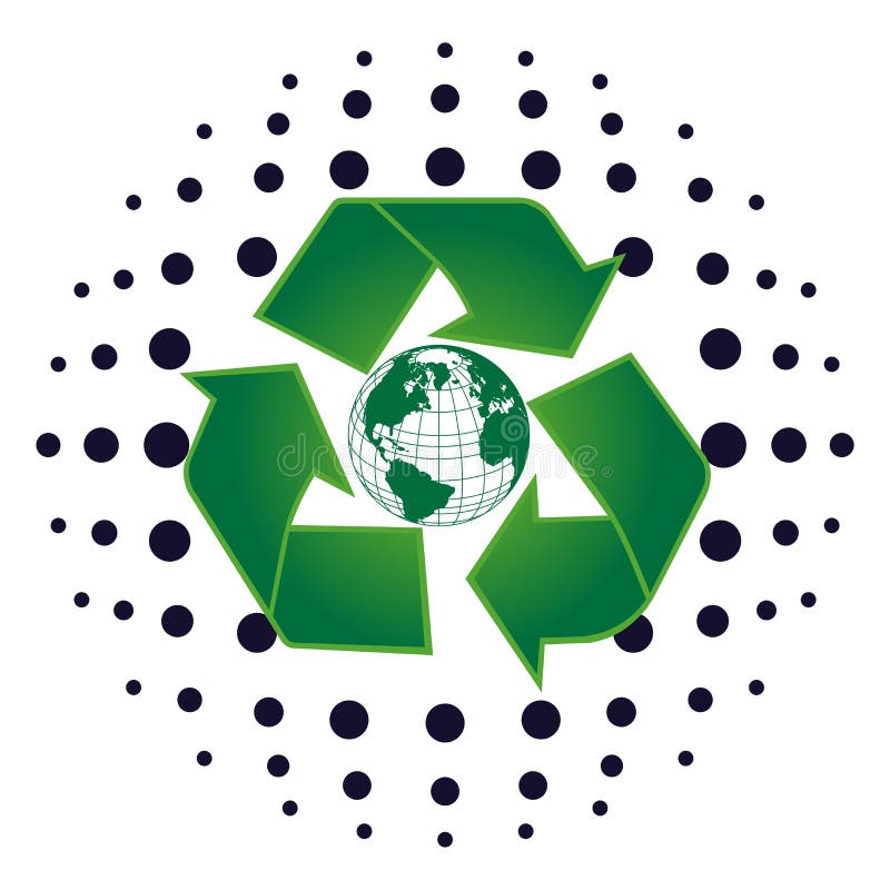 Aarde kringloop vector illustratie. Illustration of ontwerp - 28602512