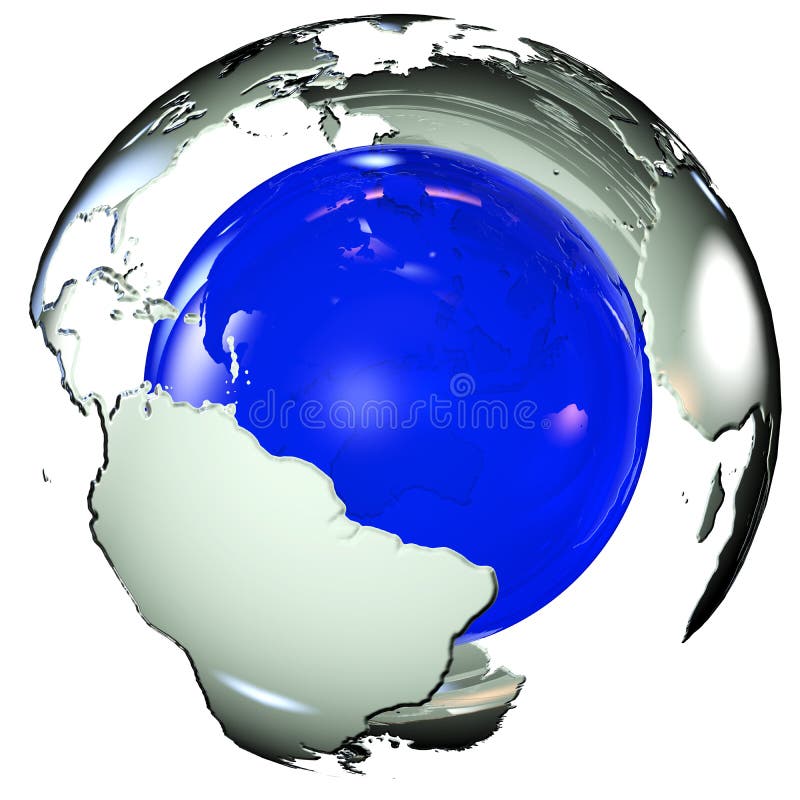 Aarde Map stock illustratie. Illustration of begrip, blauw - 51269066