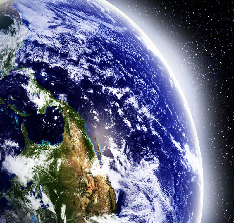 Aarde in ruimte stock illustratie. Illustration of fictie - 2950769