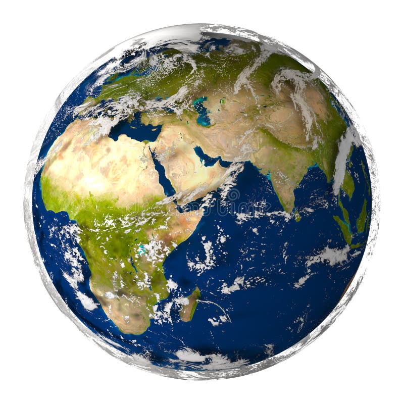 Aardebol met wolken stock illustratie. Illustration of wolk - 103476747