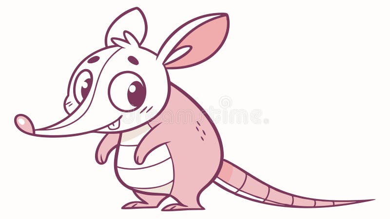 Aardvark Mouse Trembling Runs Street Rain Vector Stock Vector ...