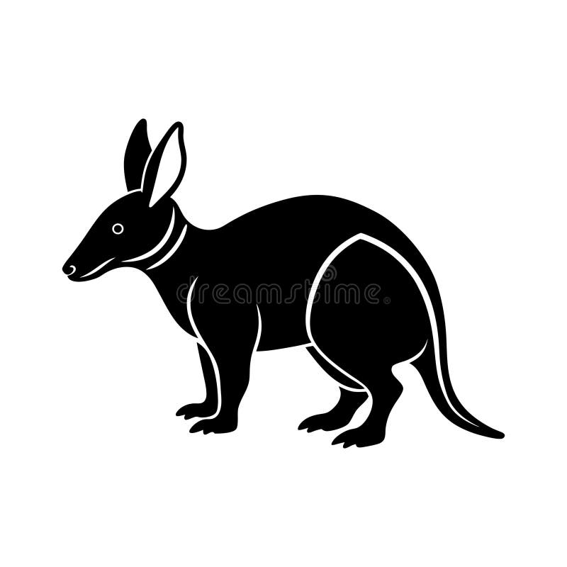 Aardvark Vector Silhouette Art Illustration Stock Vector - Illustration ...