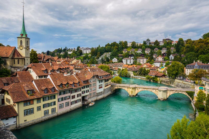 The Aare at Bern, Switzerland. Stock Photo - Image of switzerland ...