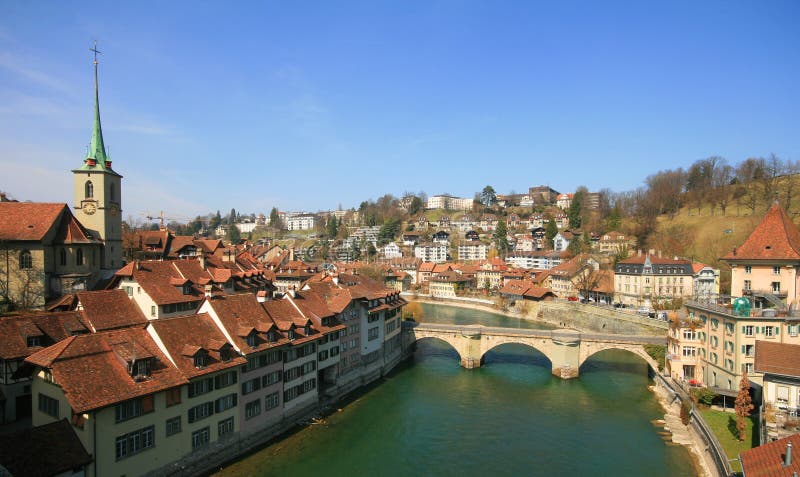 Aare Fluss, Bern Die Schweiz Stockfoto - Bild von switzerland ...