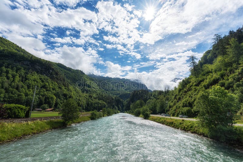 Aare gorge river stock image. Image of countryside, famous - 323018011