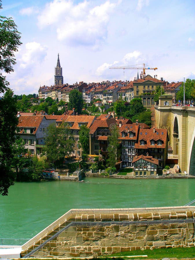 Aare river in Bern stock photo. Image of houses, homes - 45333012