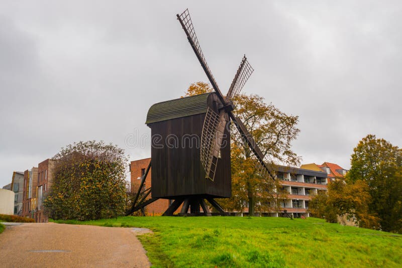 AARHUS, DENMARK: Old Windmill Near the Botanical Garden in Aarhus Stock ...