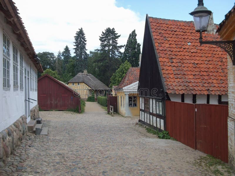 Aarhus Old Town in Denmark stock image. Image of town - 39971429