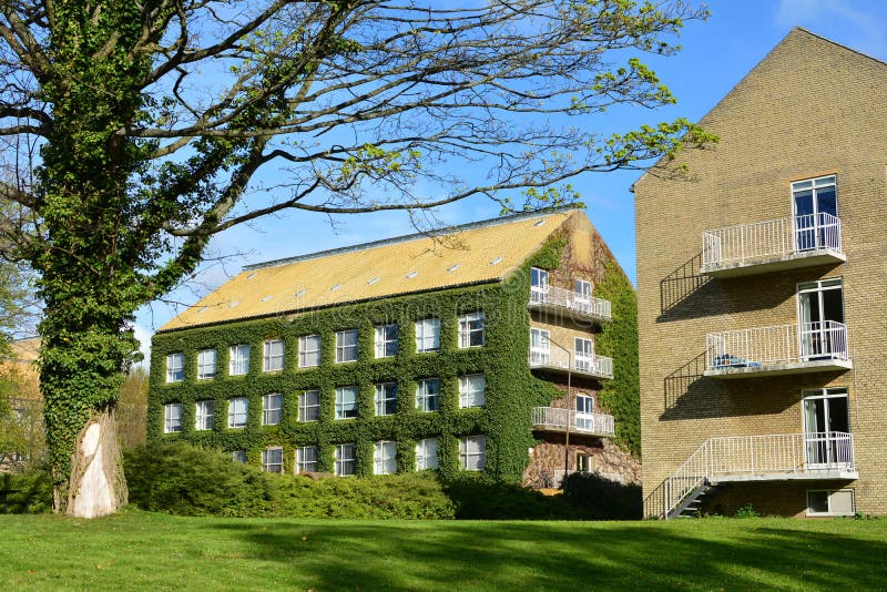 Aarhus University campus stock photo. Image of modernistic - 68541802