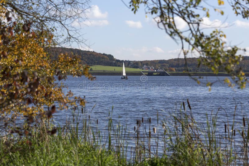 Aartal Lake Dam Hesse Germany Stock Image - Image of hessen, hesse ...