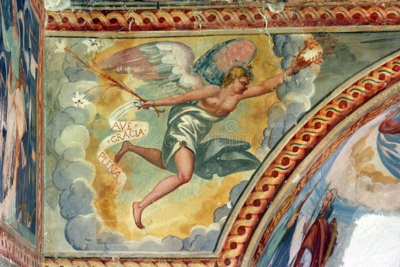 Archangel Gabriel Gevel Detail Van St. Markers Basilica Venice Stock Foto - Image of aartsengel ...
