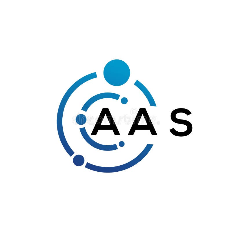 AAS Letter Logo Design on Black Background. AAS Creative Initials ...