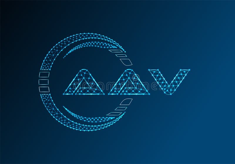 AAV Low Poly Letter Logo Vector Design. Stock Illustration ...