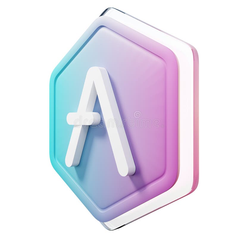 Aave (AAVE) Badge Right View Stock Illustration - Illustration of ...