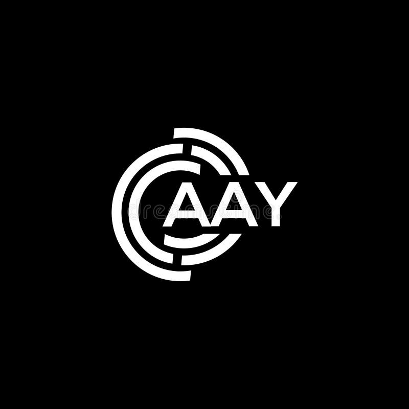 AAY Letter Logo Design on Black Background. AAY Creative Initials ...