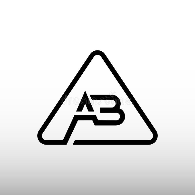 AB Triangle Creative Modern Business Typography Vector Template . Stock ...