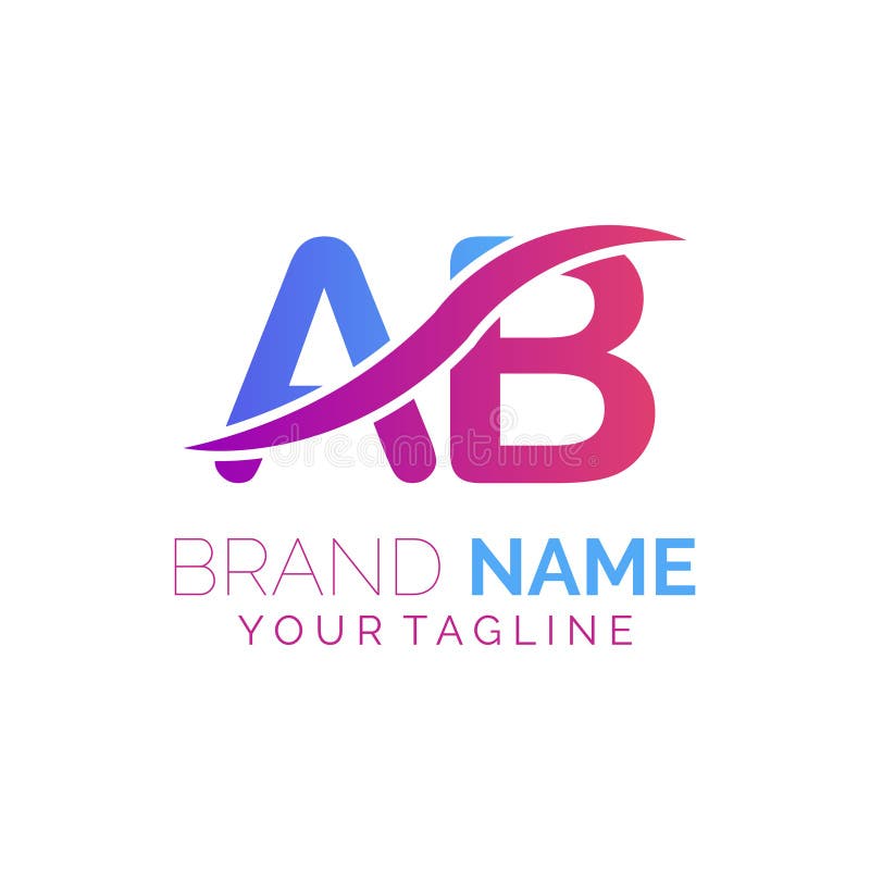 AB logo design. stock illustration. Illustration of presentation ...