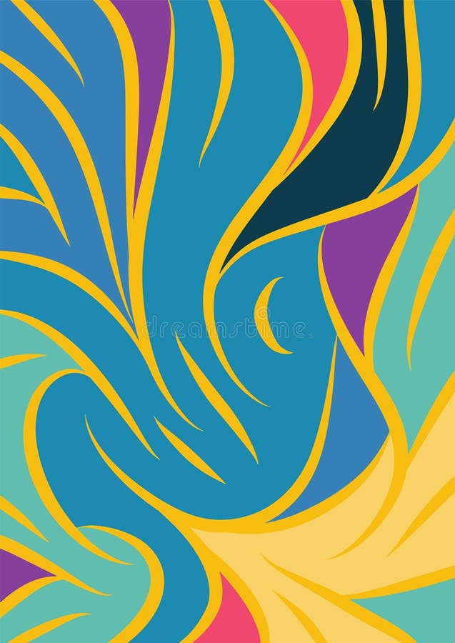 Abstract Background with Curvy Shapes. Abstract Background of Wavy ...