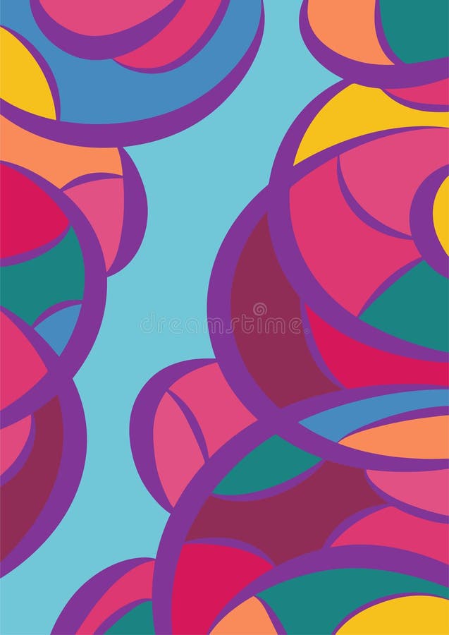 Abstract Background of Colored Curves Fragments. Stock Vector ...