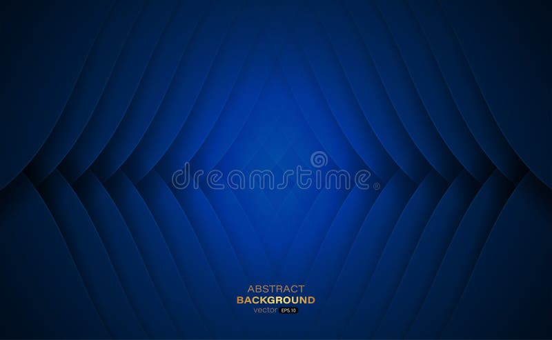 Wavy Navy Blue Background with Sparkles Lines Stock Vector ...
