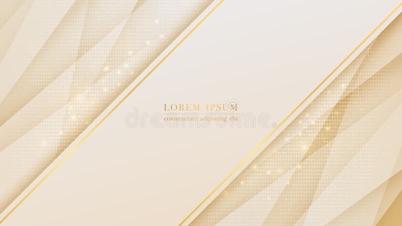 Elegant Abstract Background with Golden Line Elements, Light Shiny, Dot ...
