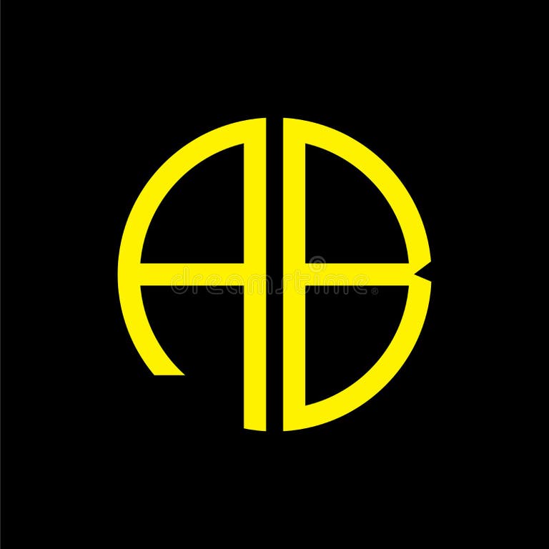 AB Company Logo with Circle Used Stock Vector - Illustration of font, diagram: 267465945