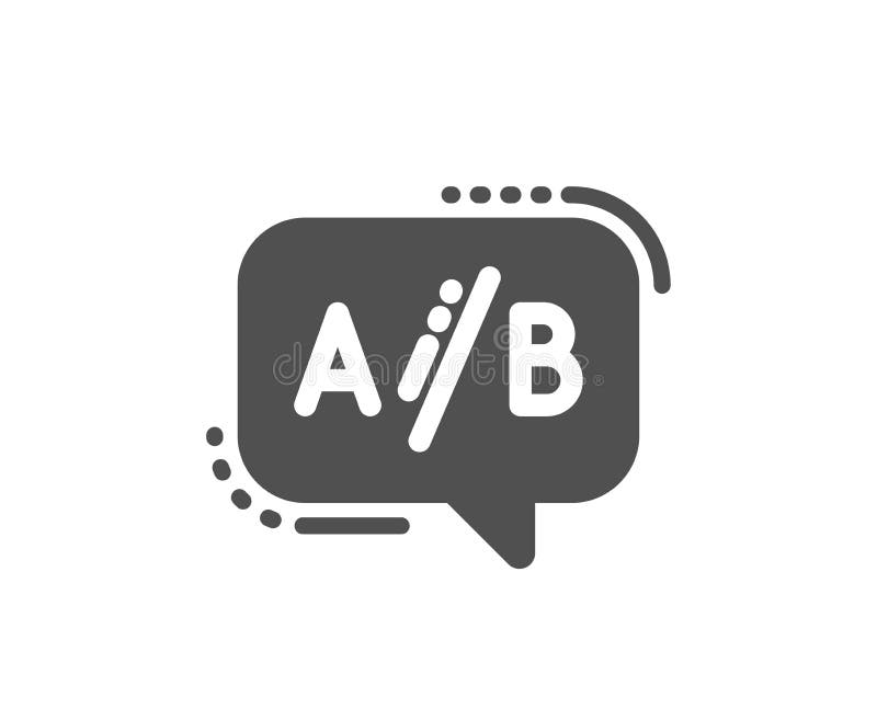 Ab-het Testen Pictogram Het Teken Van De Het Praatjebel Van De Uitest ...