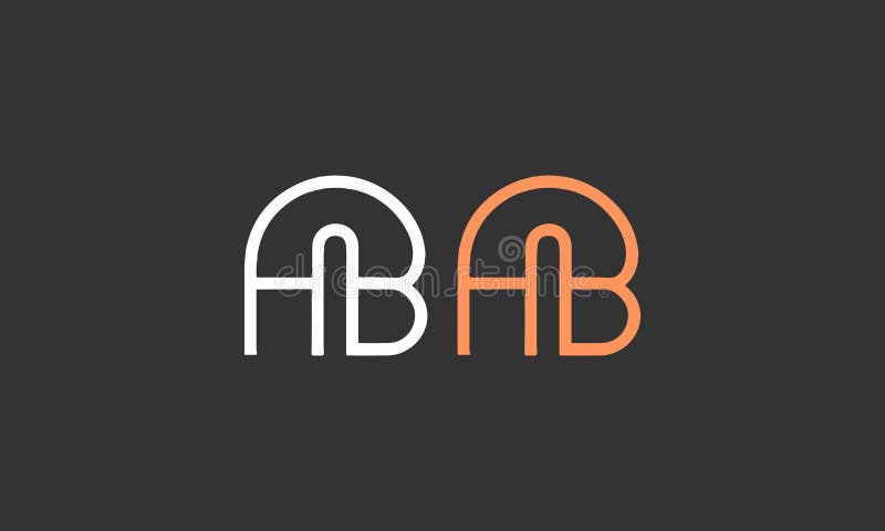 AB Initial Alphabet Letter Logo Design Vector Template Stock Vector ...