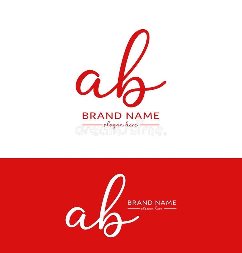 Ab Letter Handwriting Signature Logo Design AB Logo Ab Letter Icon ...