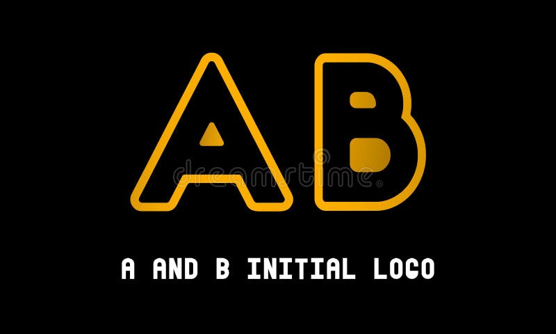 Ab letter initial logo stock vector. Illustration of icon - 188550534